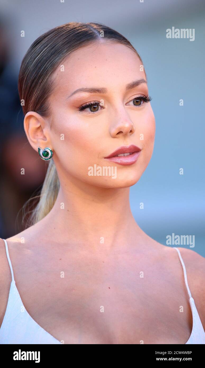 Ester Exposito poses on the red carpet during the 77th Venice Film ...
