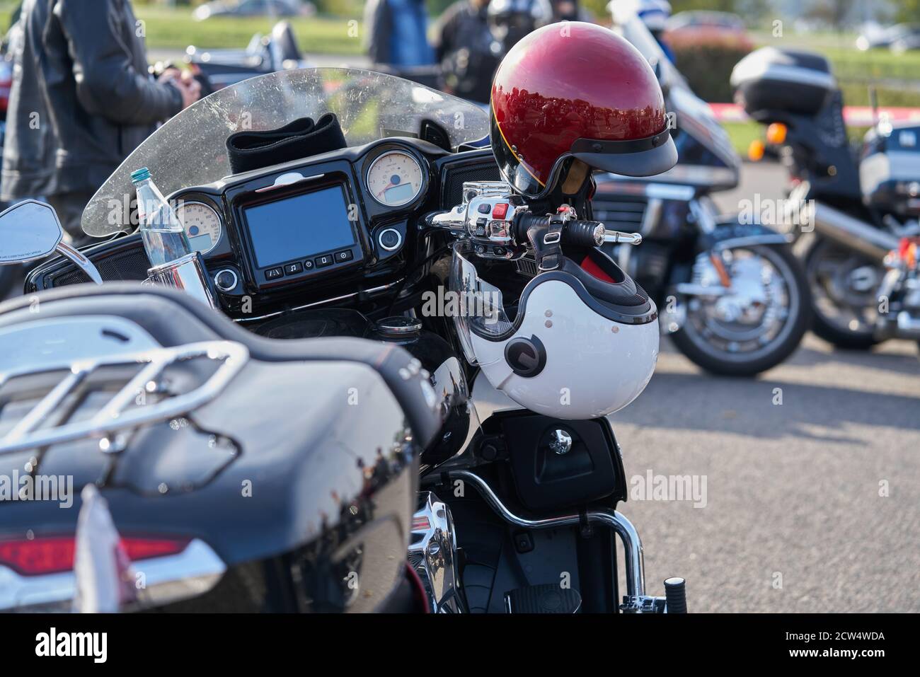 Close up of modern and stylish motorcycle dashboard Stock Photo - Alamy
