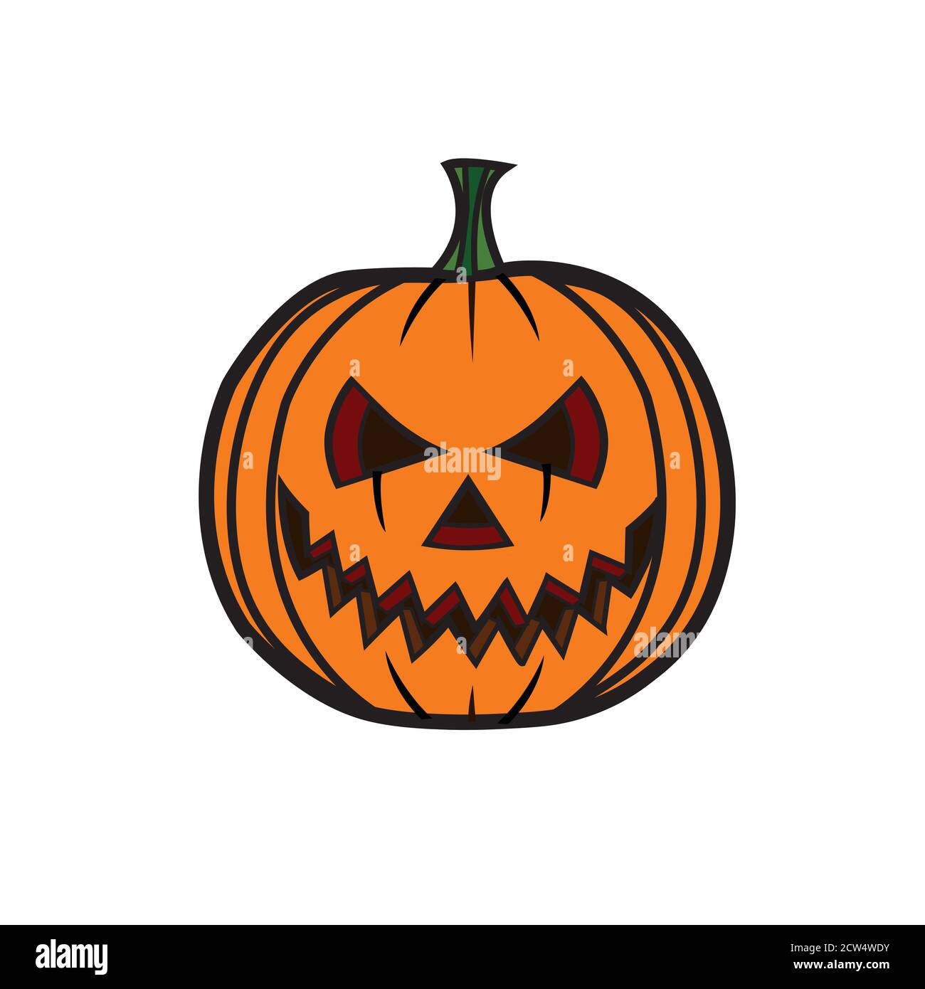 Screaming halloween jack lantern Stock Vector Images - Alamy