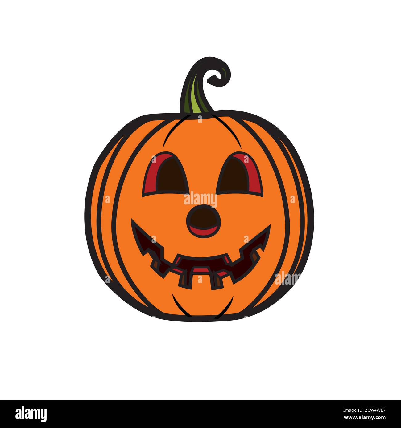 Cartoon style vector Halloween pumpkin Stock Vector Image & Art - Alamy