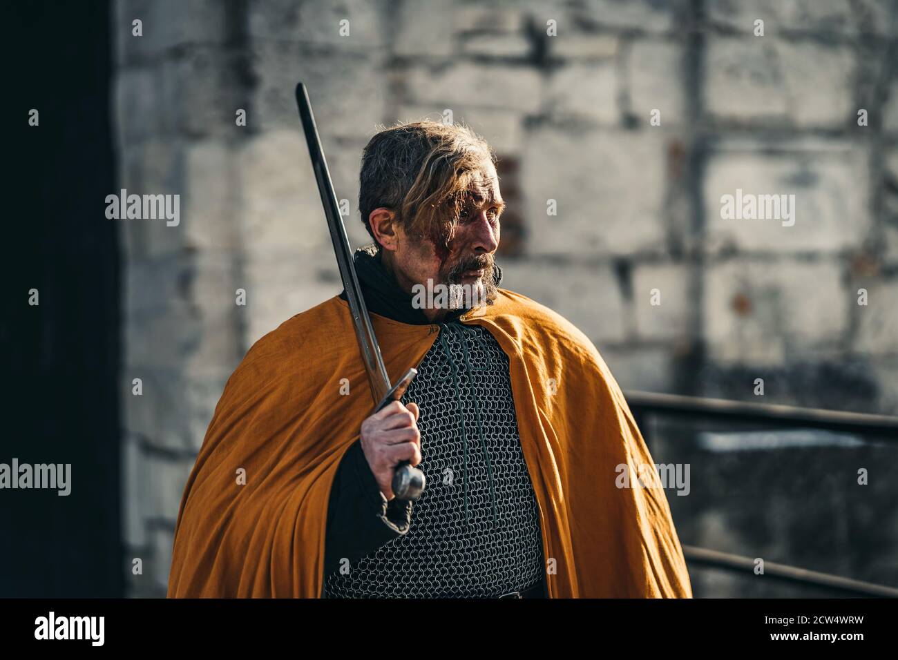 Medieval Sword Fight Profile High Resolution Stock Photography and ...