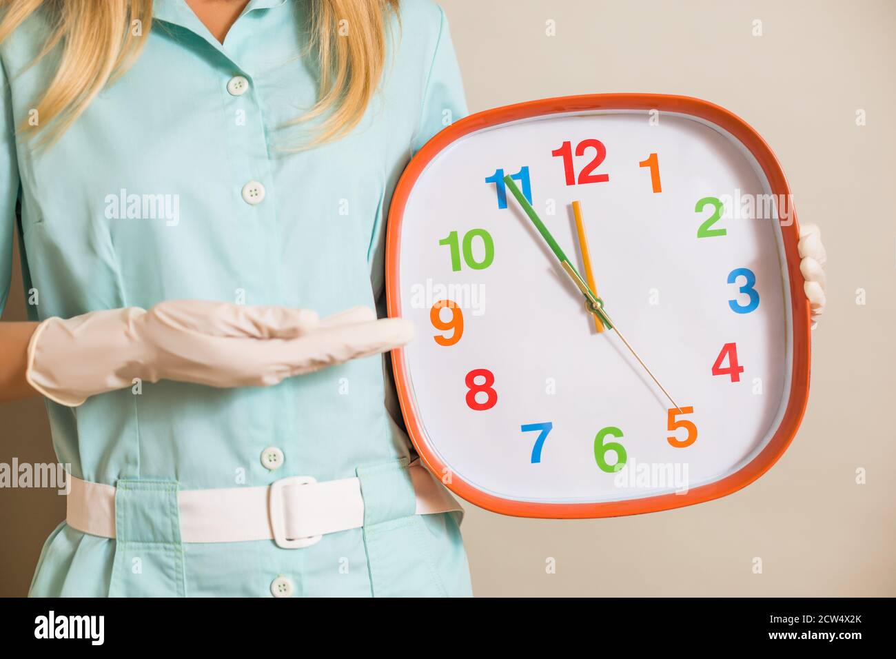 One woman body clock hi-res stock photography and images - Alamy