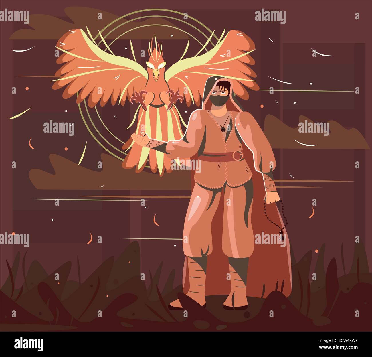 This is a phoenix character for the game. The hero has a legend. The ...