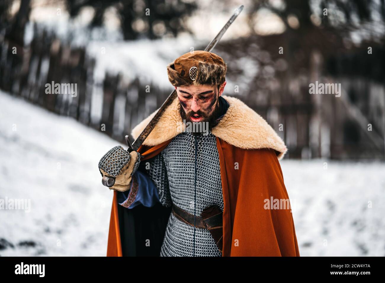 The evil emotions of a young warrior who goes to battle with the sword ...
