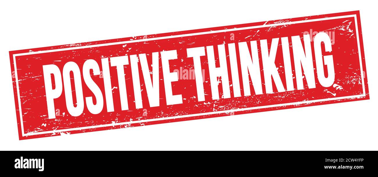 POSITIVE THINKING text on red grungy rectangle stamp sign Stock Photo ...