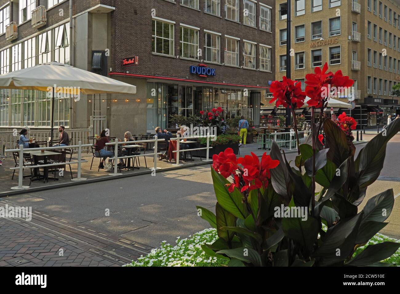 rotterdam, netherlands - 2020-09-11: cafe restaurant dudok on meent in ...