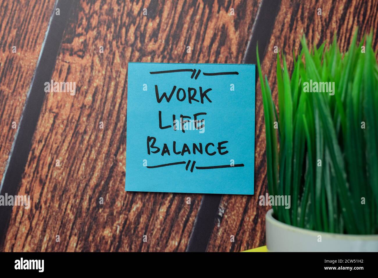 Work Life Balance write on sticky notes isolated on office desk Stock ...