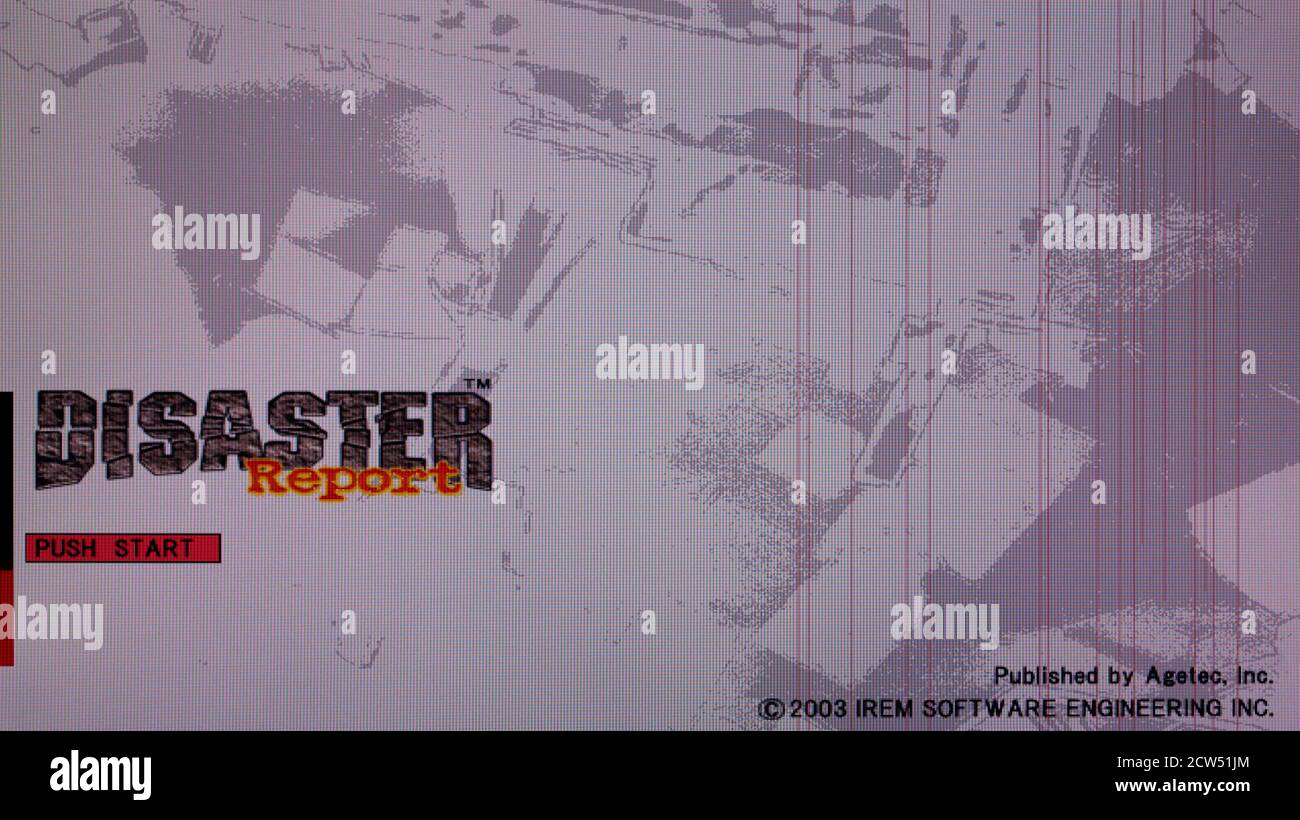 Disaster Report - Sony Playstation 2 PS2 - Editorial use only Stock ...