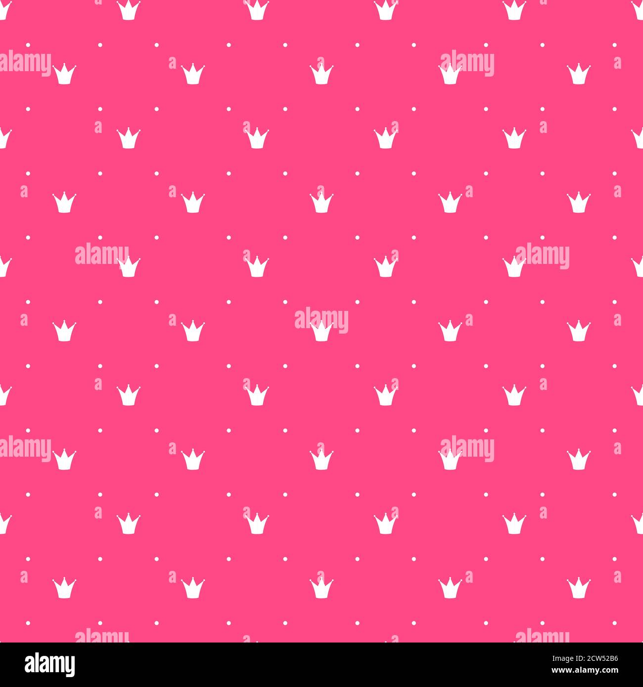 Pink Simple seamless vector pattern with crowns for invitation card ...