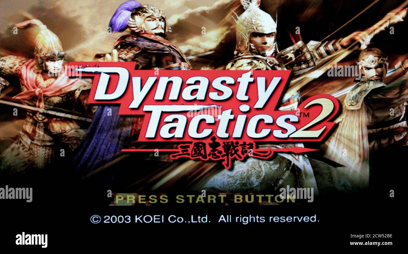 Dynasty Tactics 2 - Sony Playstation 2 PS2 - Editorial use only Stock ...