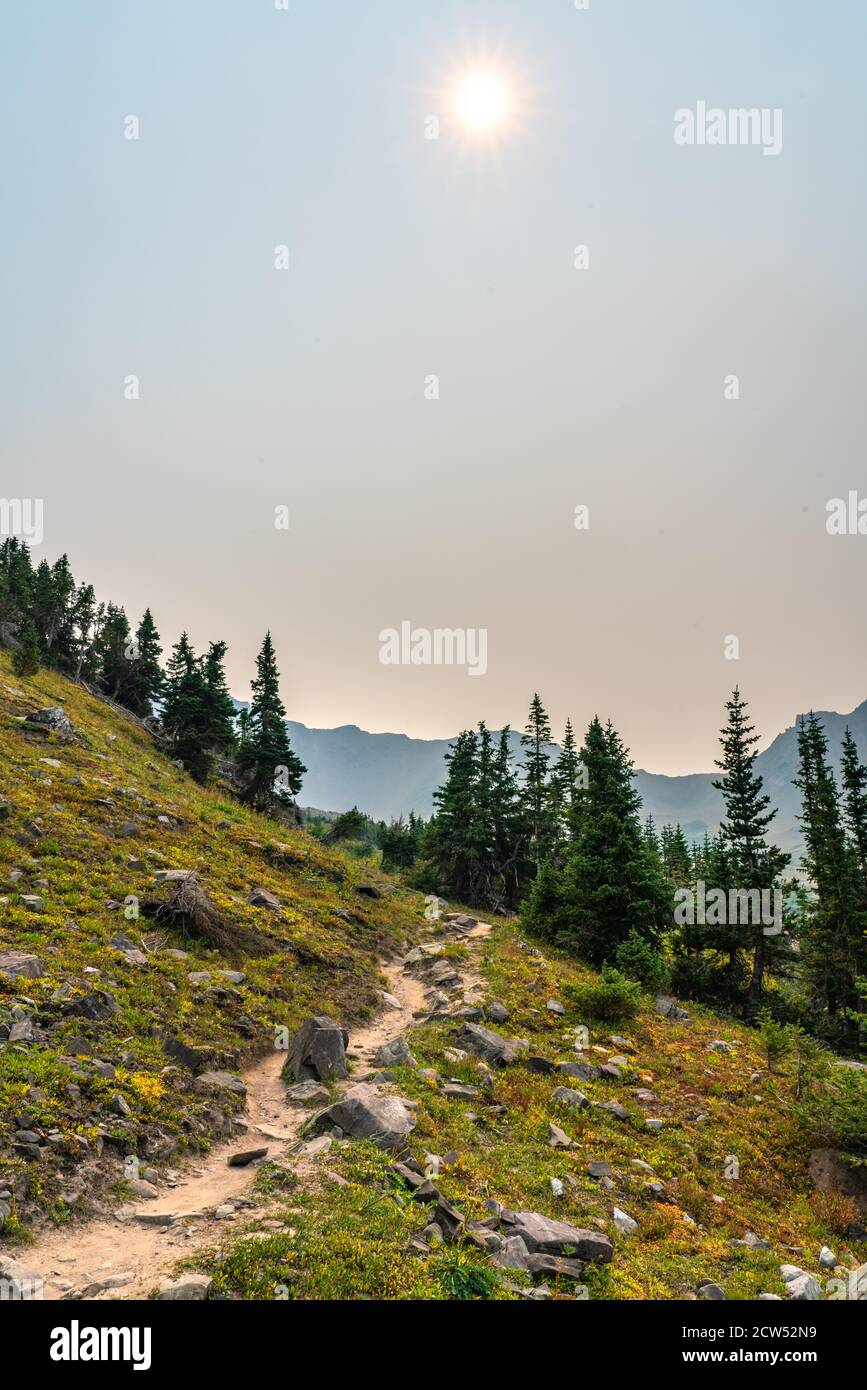 View across the Elk Mountain Range, along the Four Pass Loop near Aspen ...