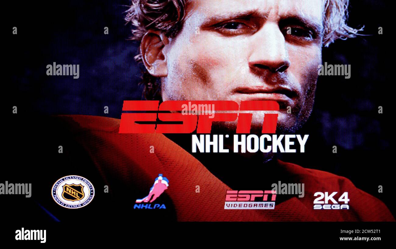 ESPN NHL Hockey - Sony Playstation 2 PS2 - Editorial use only Stock ...