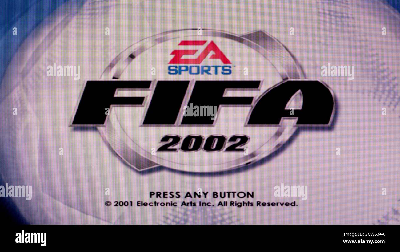 FIFA 2002 - Sony Playstation 2 PS2 - Editorial use only Stock Photo - Alamy