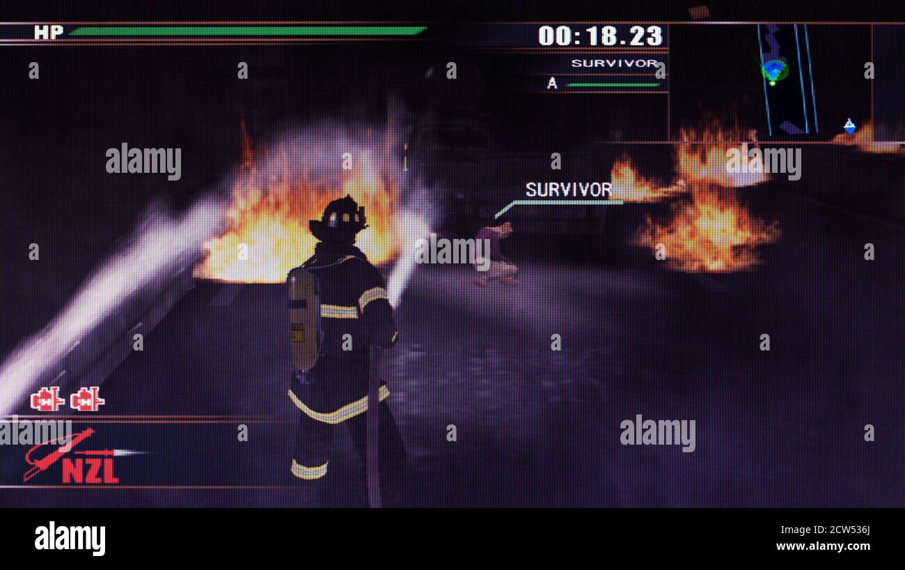Firefighter F.D. 18 - Sony Playstation 2 PS2 - Editorial use only Stock ...