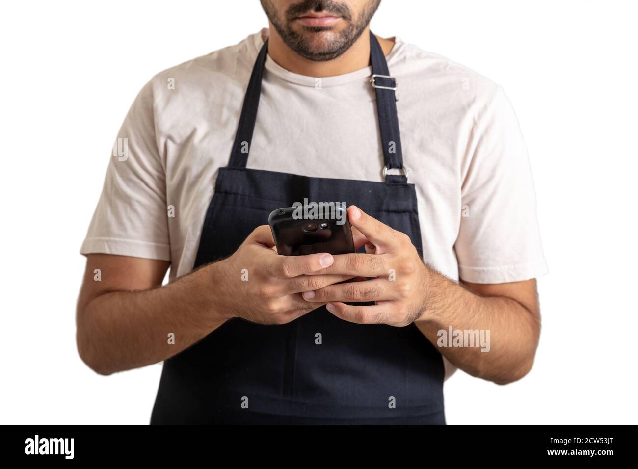 Black apron hi-res stock photography and images - Alamy