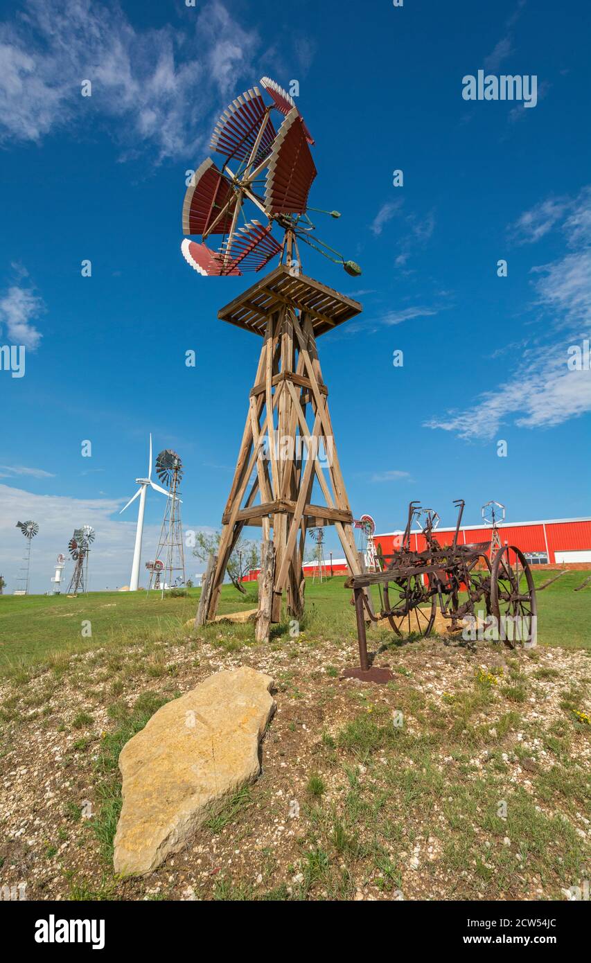 Texas, Lubbock, American Wind Power Center, windmill museum Stock Photo ...