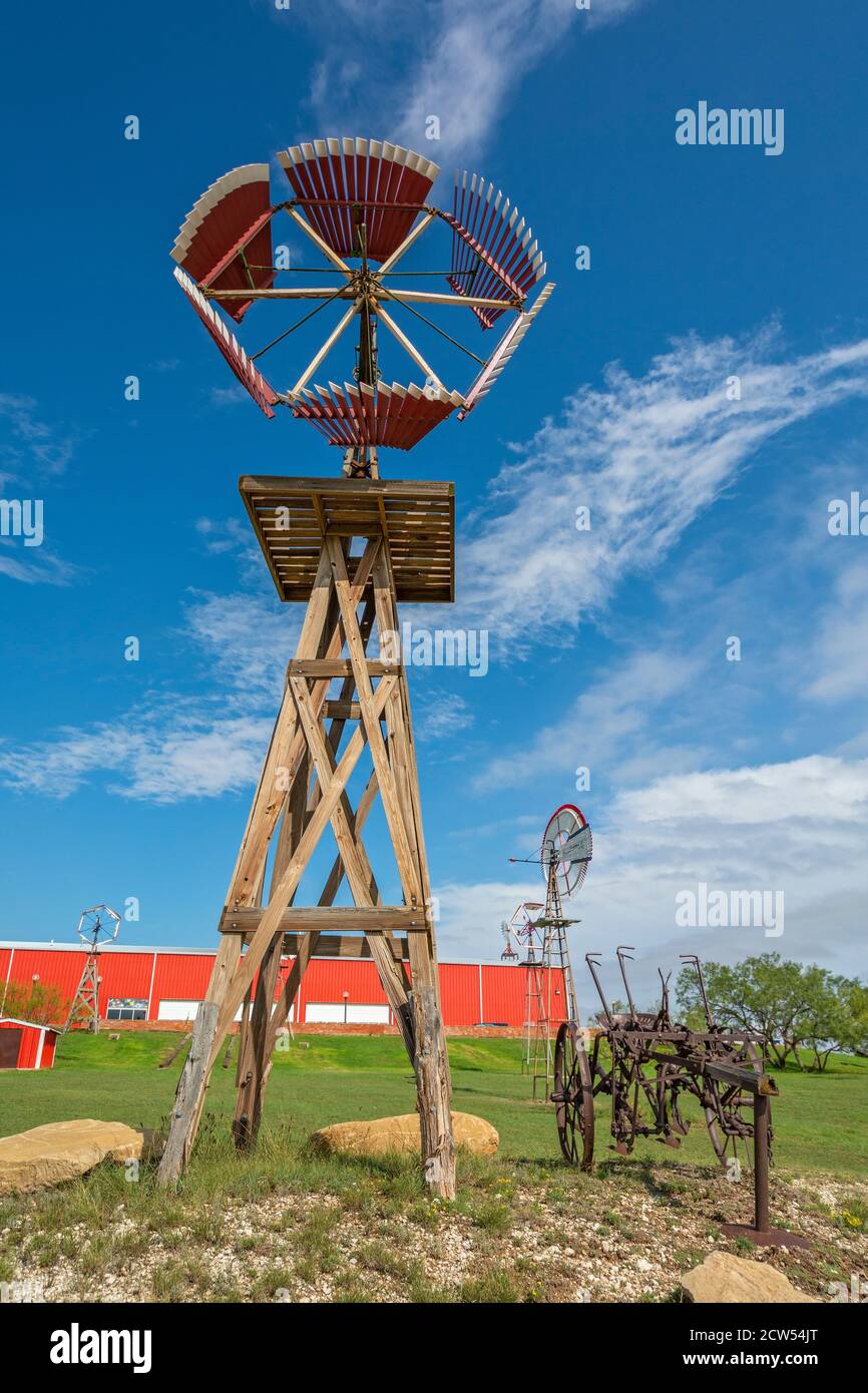 Texas, Lubbock, American Wind Power Center, windmill museum Stock Photo ...