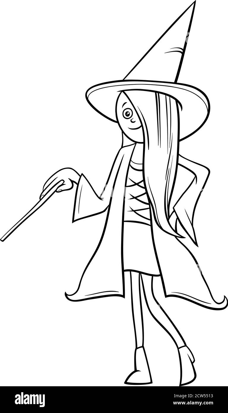 Wizard costume spell Black and White Stock Photos & Images - Alamy