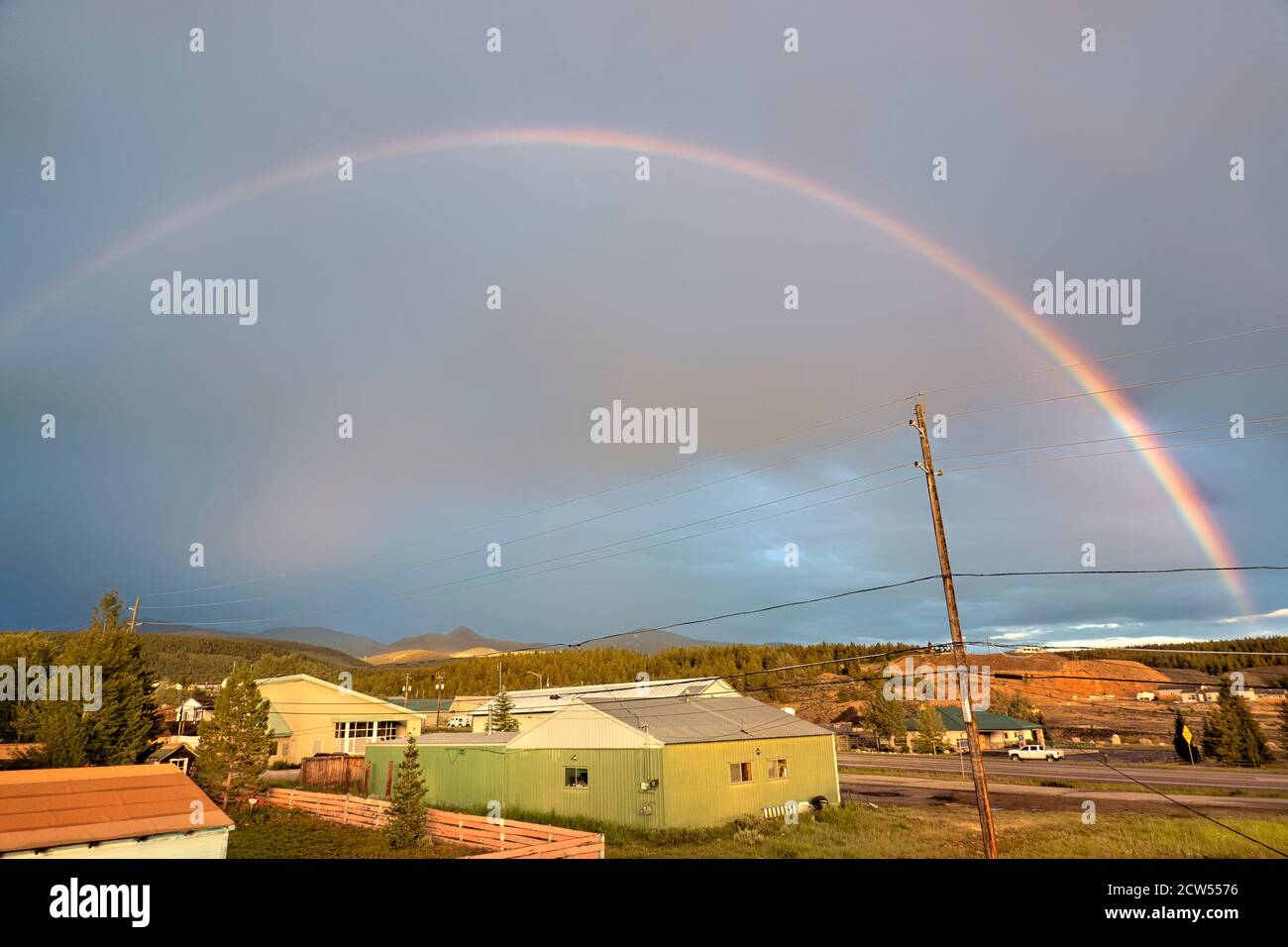 Rainbow over Leadville, Colorado, USA Stock Photo - Alamy