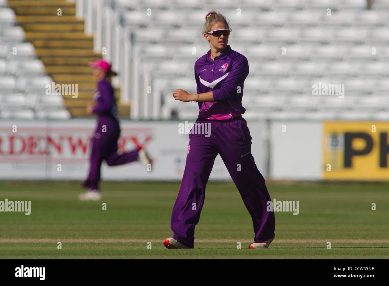 Chester le Street, England, 31 August 2020. Lucy Higham fielding for ...