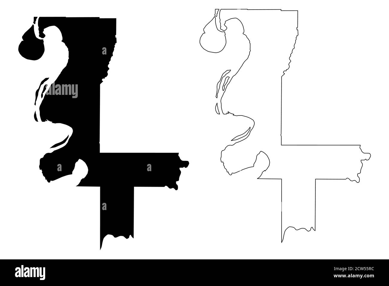 Issaquena outline map hi-res stock photography and images - Alamy