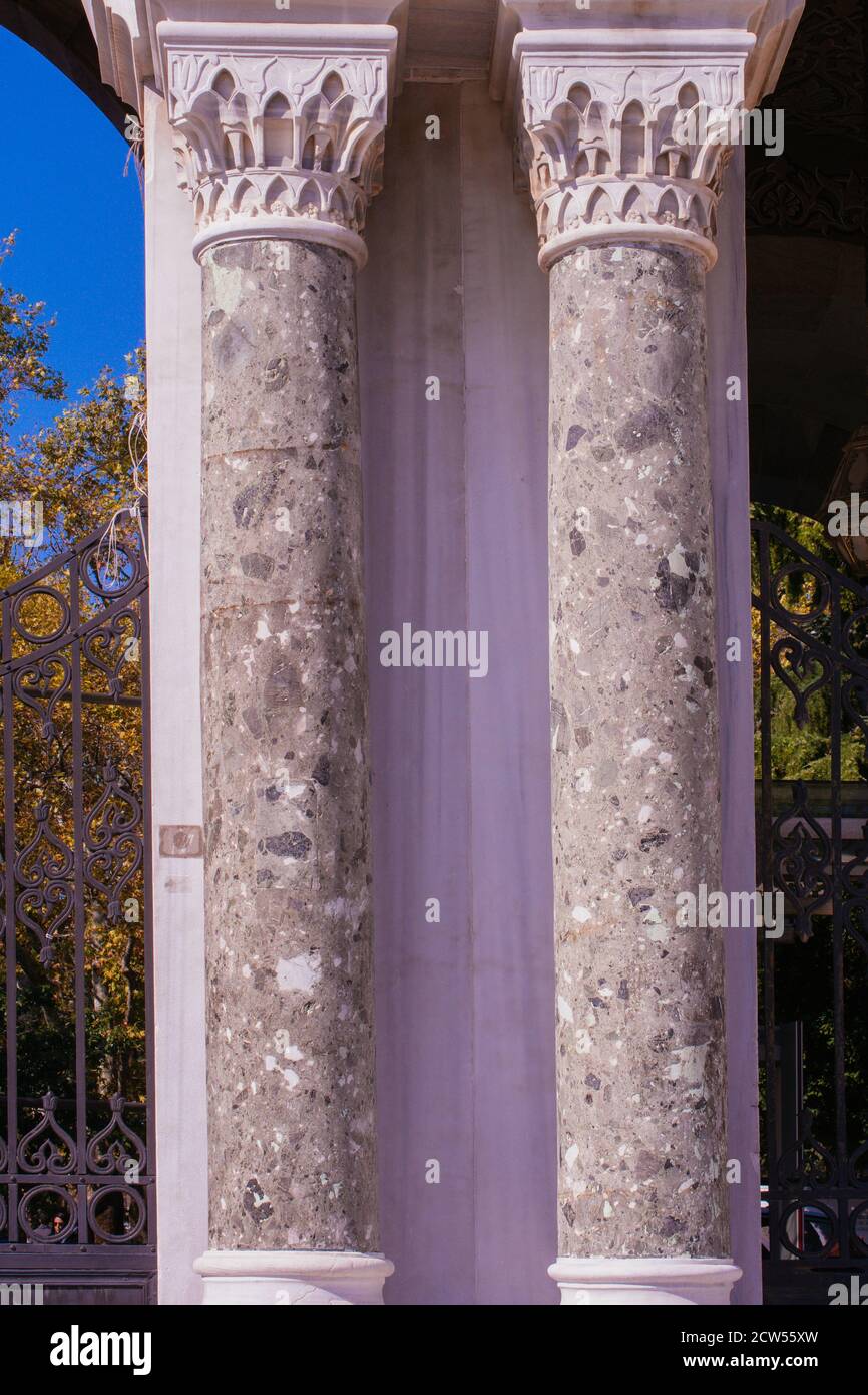 Ancient columns from Ottoman times in the view Stock Photo - Alamy
