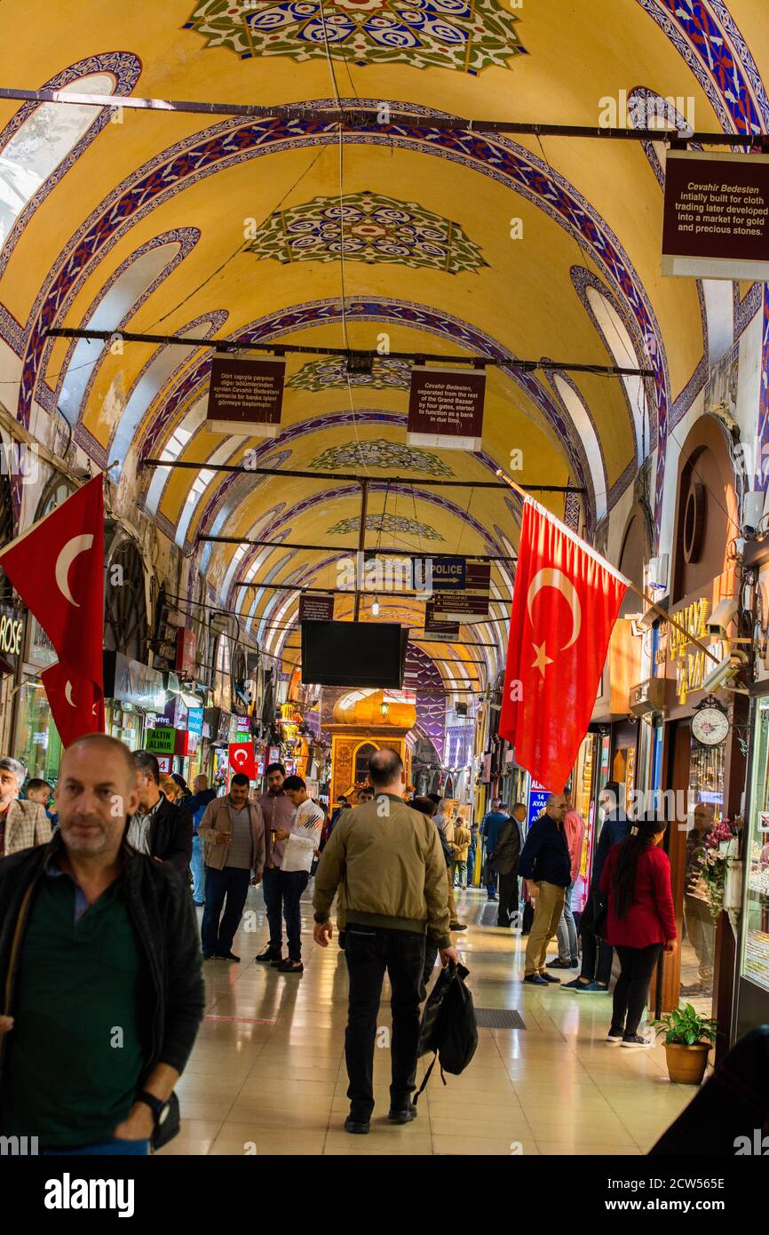 The Grand Bazaar in Istanbul is one of the largest and oldest covered ...