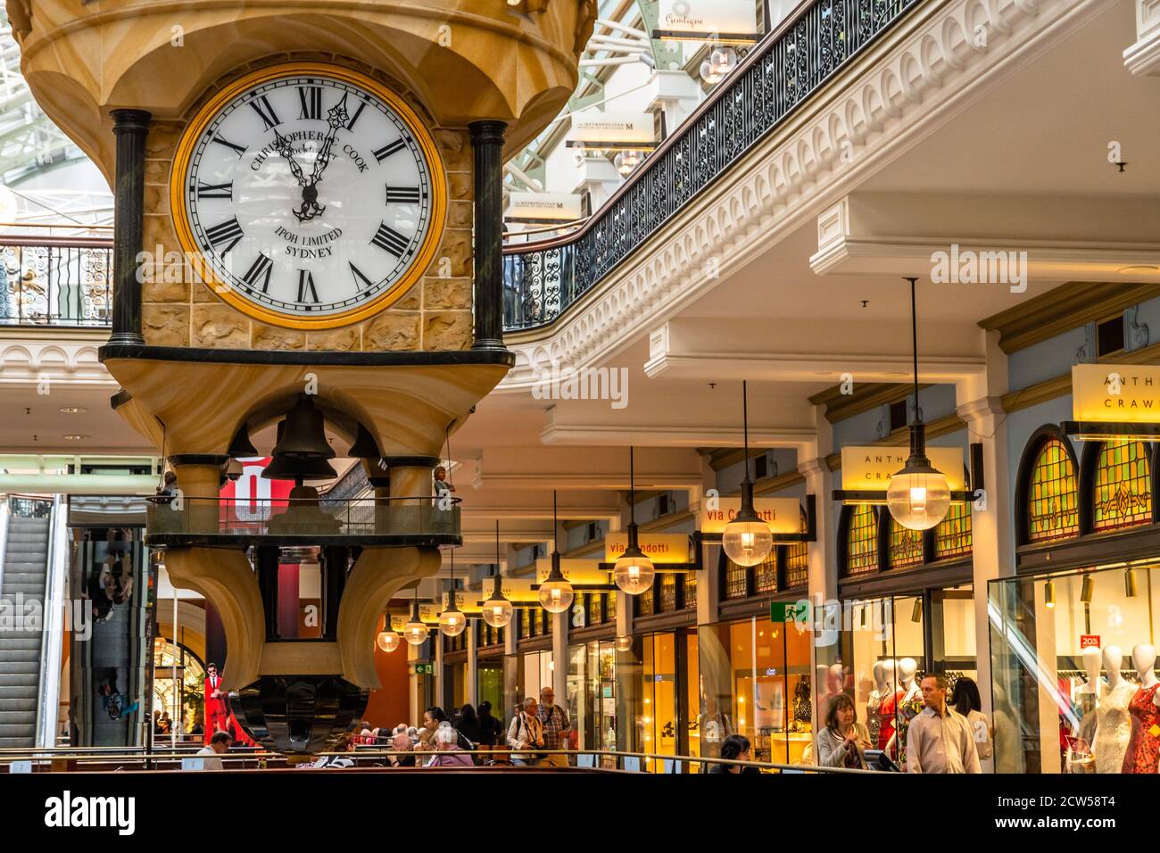 Sydney, Australia - 10 2018: Interior of Queen Victoria Building Stock ...