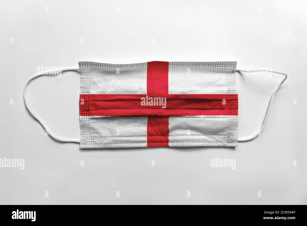 Face mask with Georgia flag printed, on white background, isolated ...