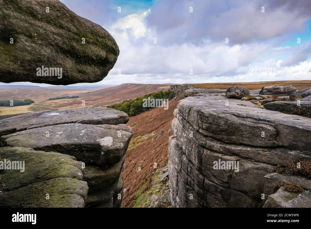 Stanage Edge in The Derbyshire Peak District, England Stock Photo - Alamy