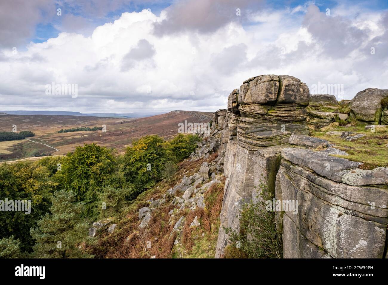 Stanage Edge in The Derbyshire Peak District, England Stock Photo - Alamy