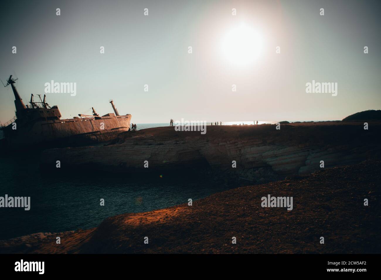 Cyprus sunset boat hi-res stock photography and images - Alamy