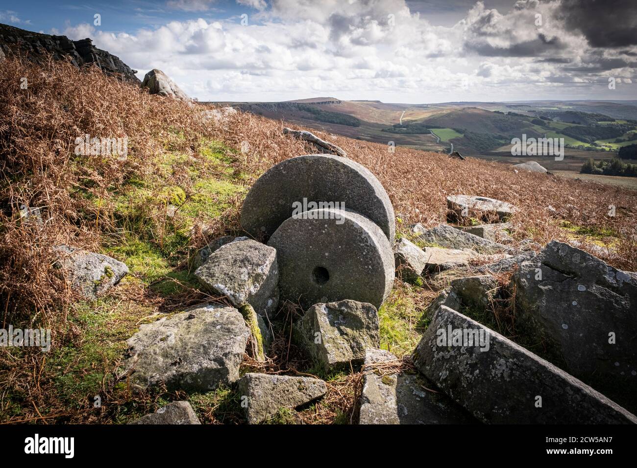 Stanage Edge in The Derbyshire Peak District, England Stock Photo - Alamy