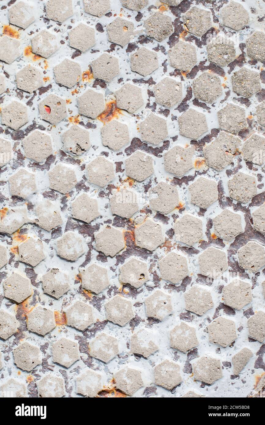 Manifold hatch texture, old metal surface vertical photograph with rust ...