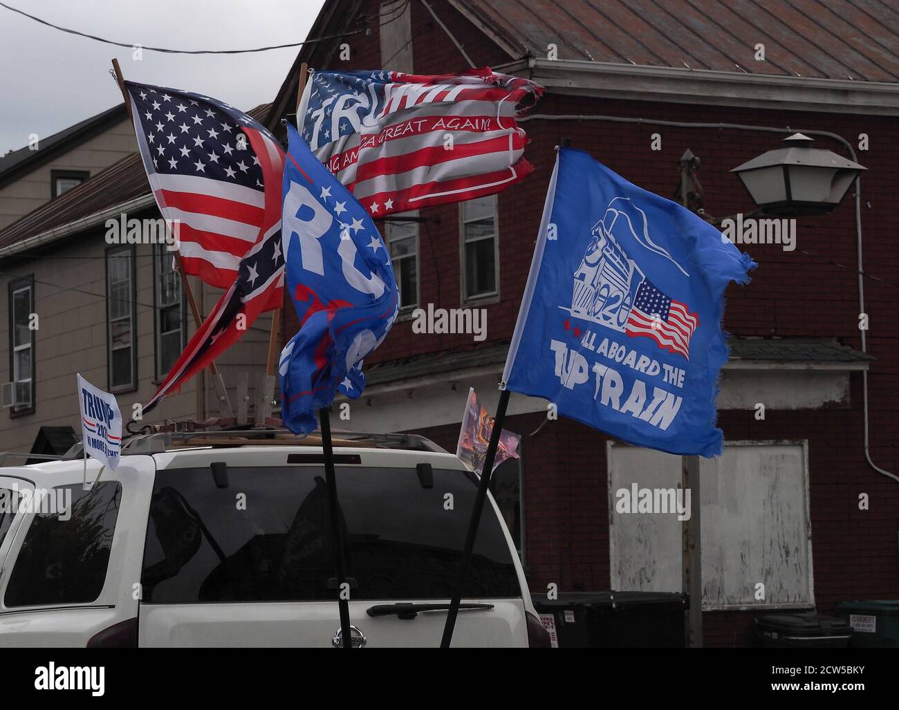 Huntingdon, Pennsylvania, USA. 26th Sep, 2020. The Trump Train caravan ...