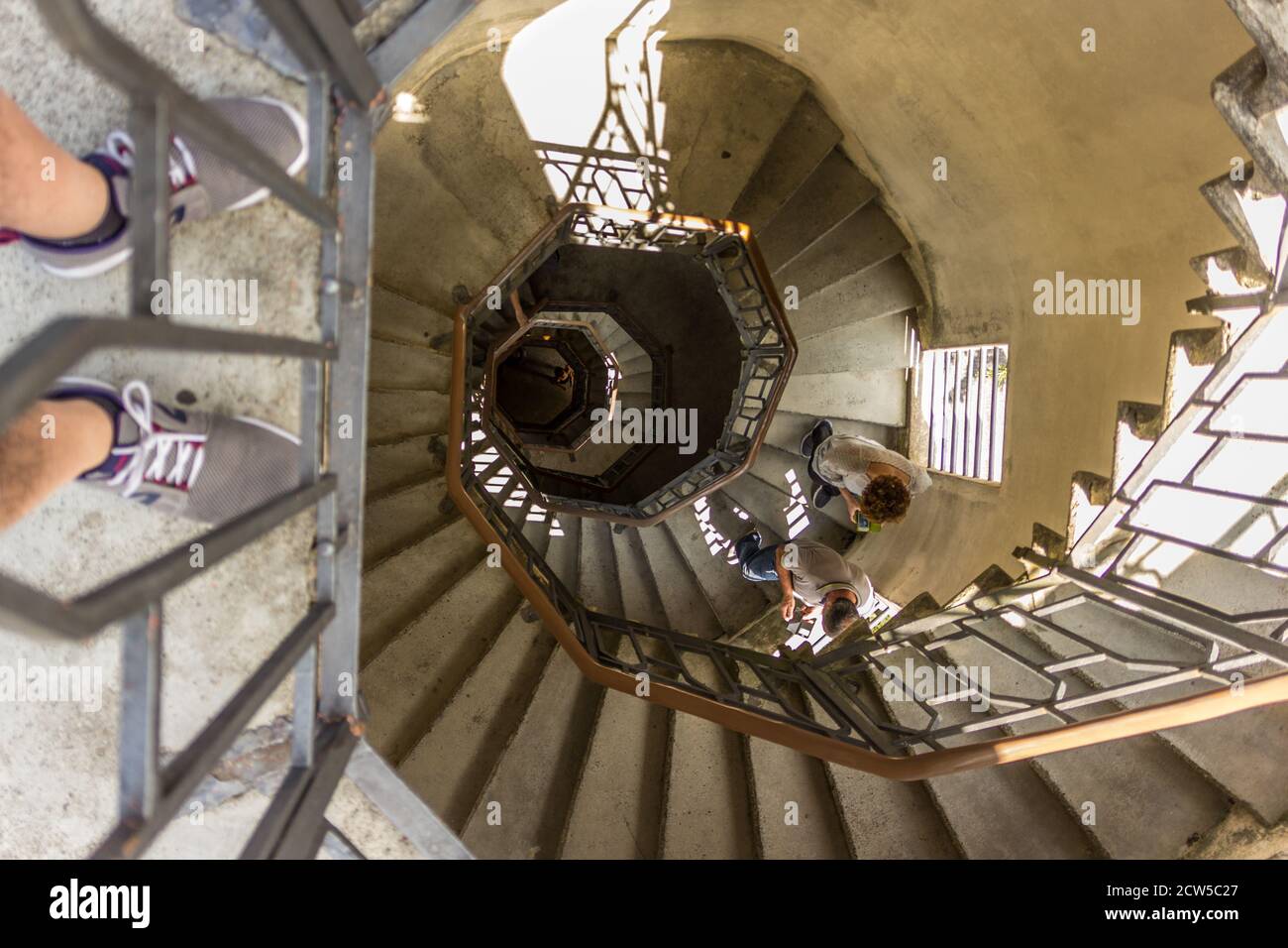 View from the top of the concentric stairs Stock Photo - Alamy