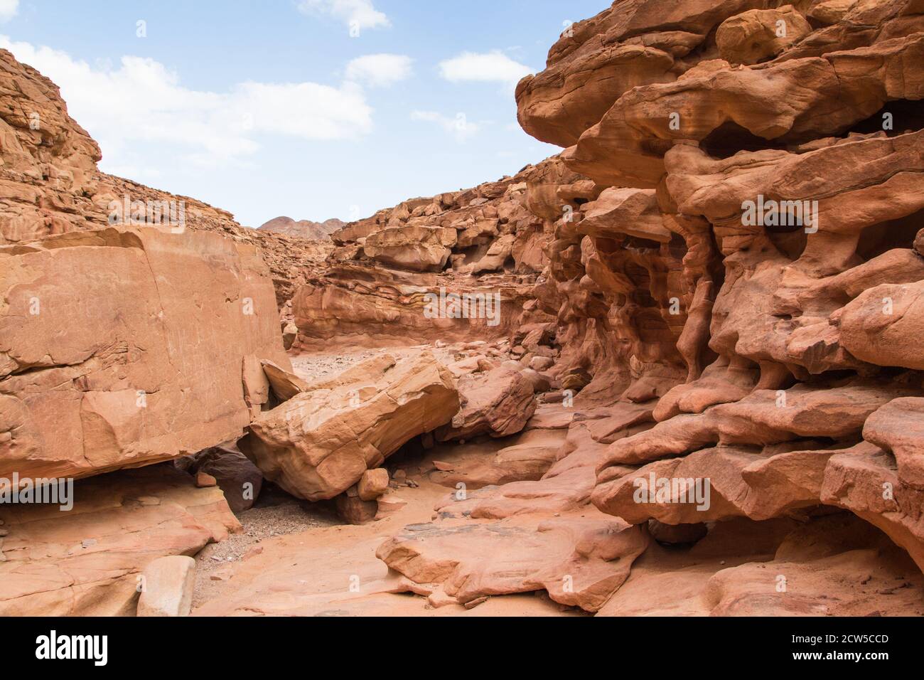 Colored canyon with red rocks. Egypt, desert, the Sinai Peninsula ...