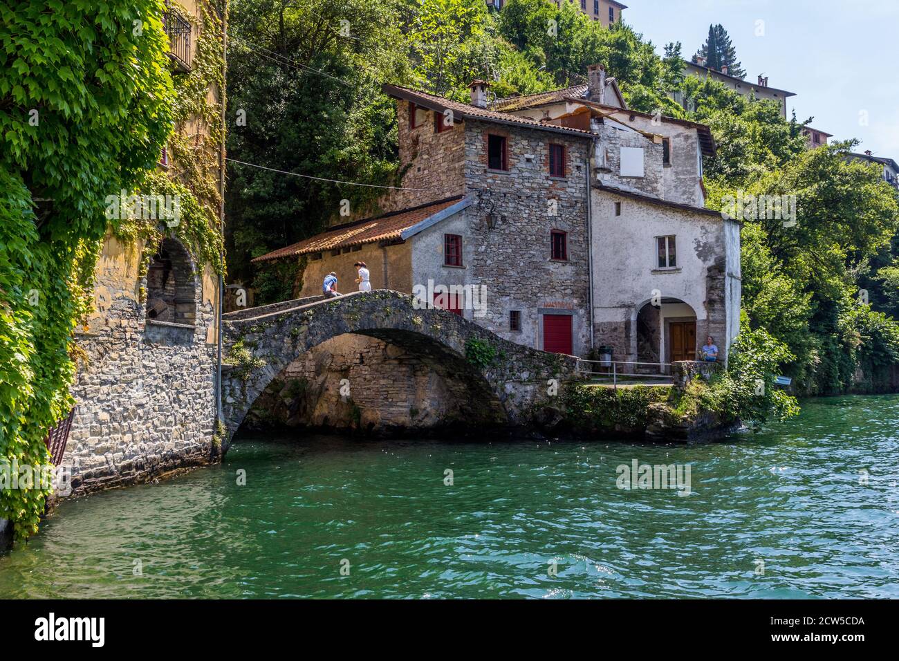The Nesso waterfall on the Como lake Stock Photo - Alamy