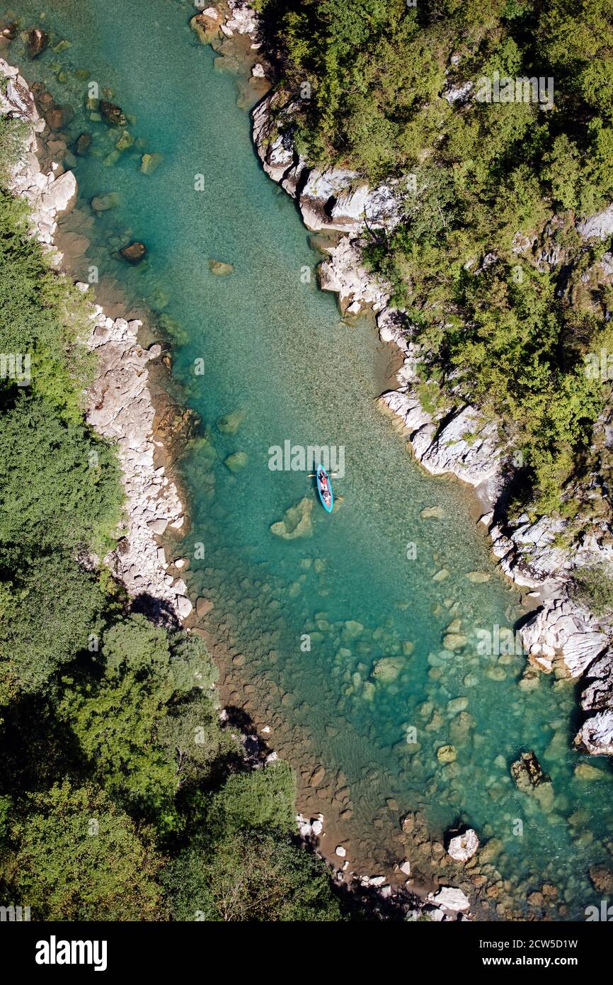 men canoeing in river Stock Photo - Alamy
