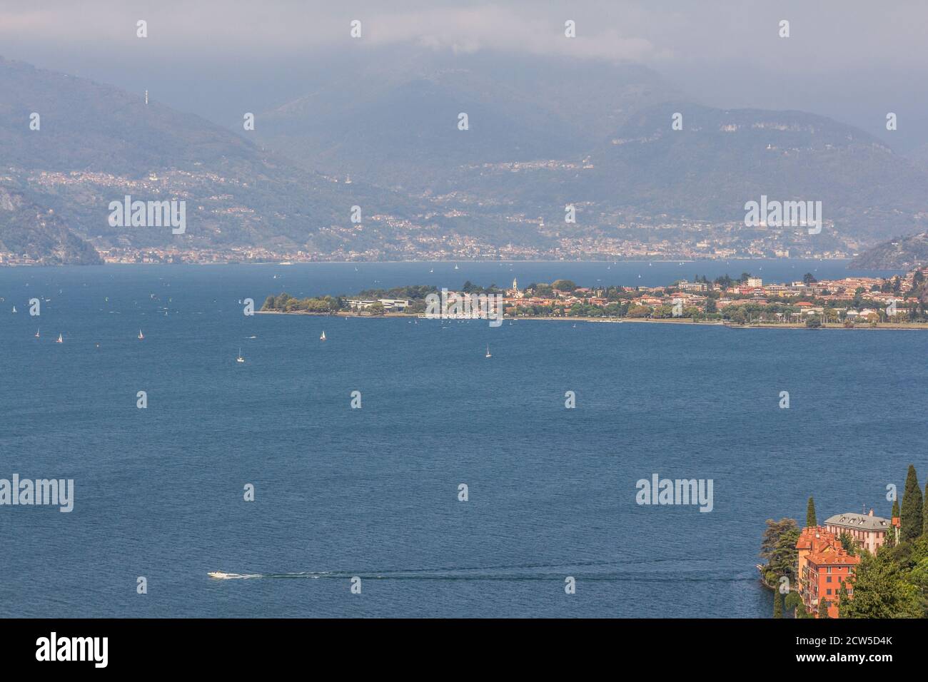 Aerial view of the Bellano town on the Como lake, italy Stock Photo - Alamy