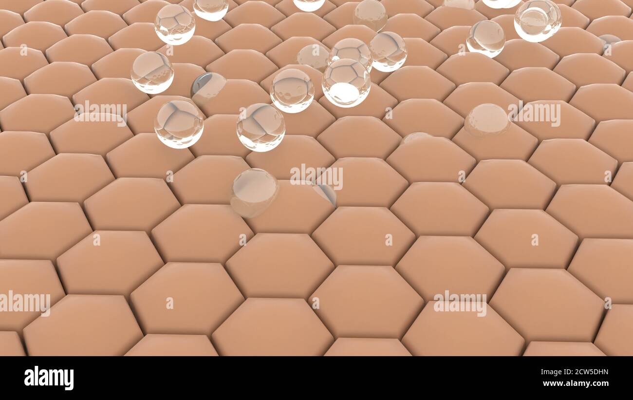 Serum through the skin Clear beauty serum drop Beauty cream texture ...