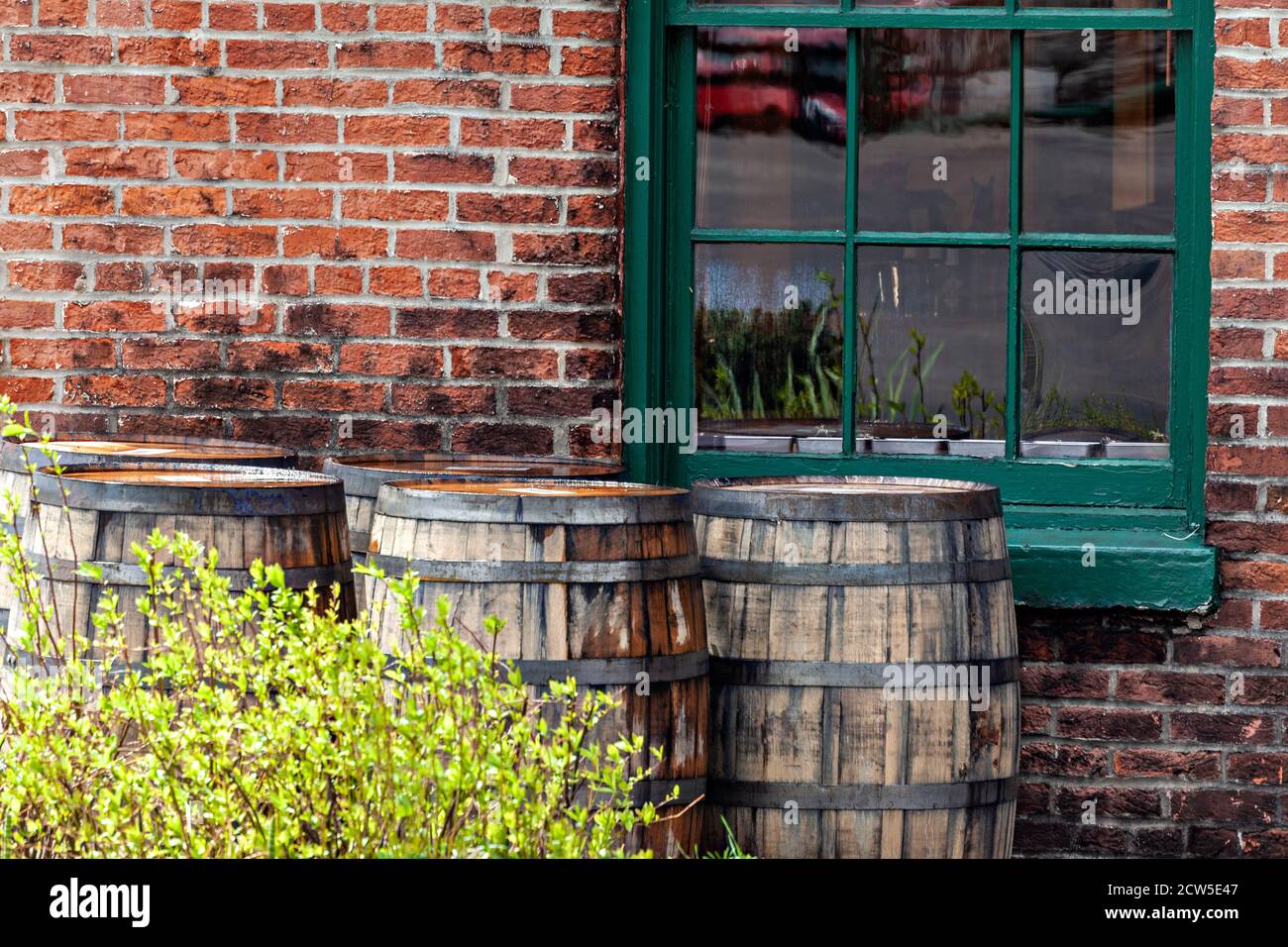 Barrels and Window Stock Photo - Alamy