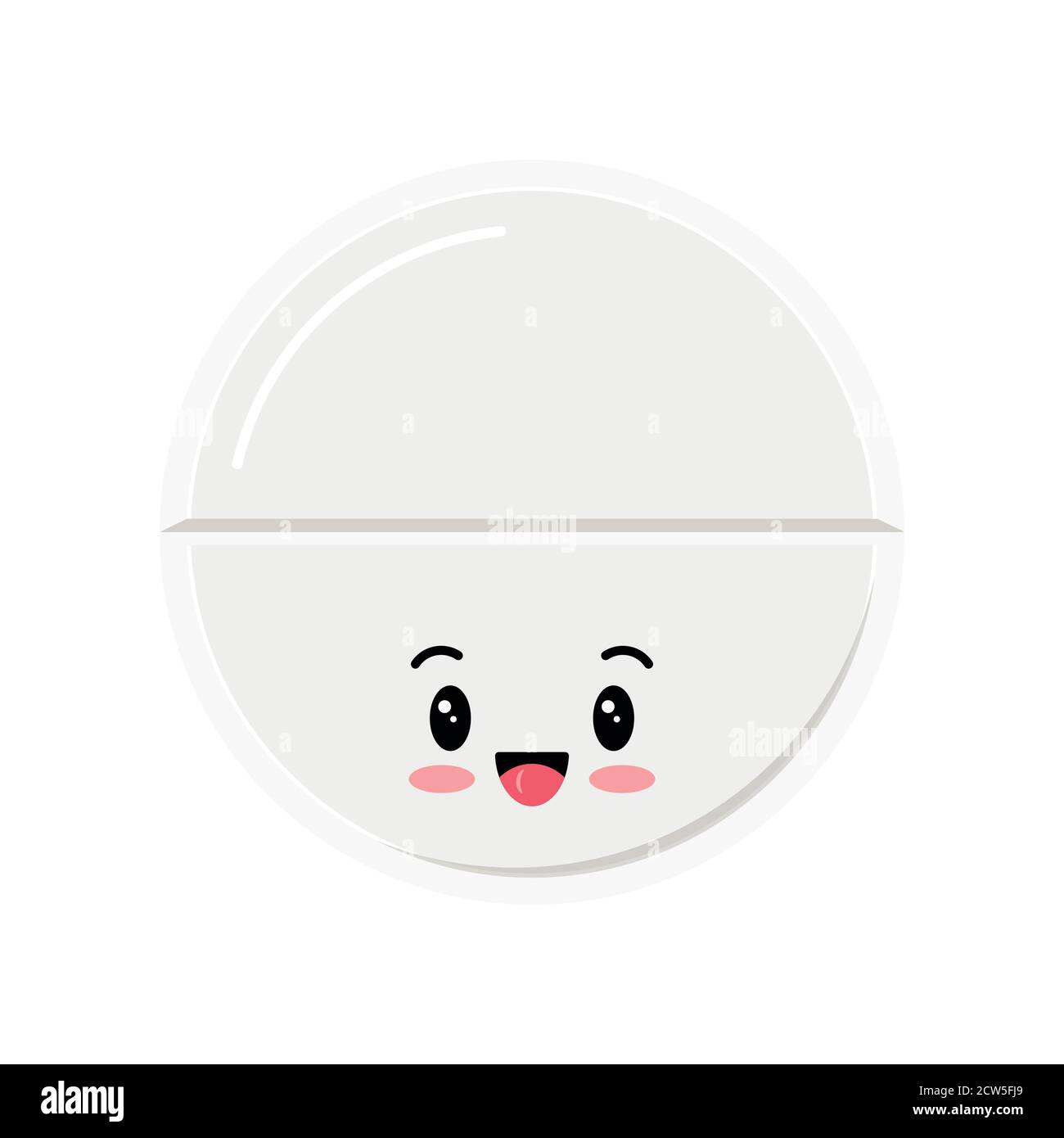 Cute white drug pill isolated on white background Stock Vector Image ...