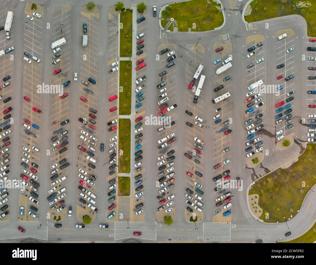 Crowded Mall Parking Lot