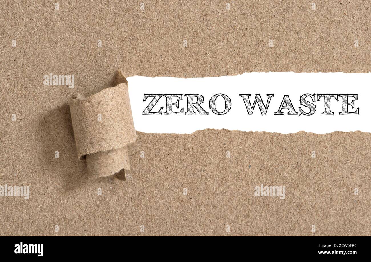 Zero waste concept. Torn ripped recycled paper Stock Photo - Alamy