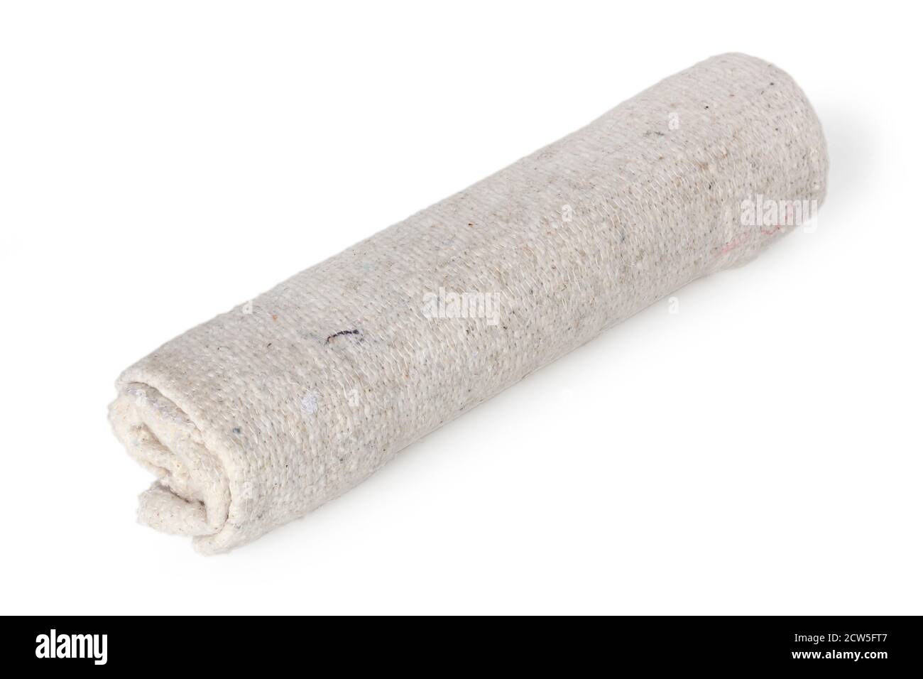 Rag for washing floor rolled up isolated on white Stock Photo - Alamy