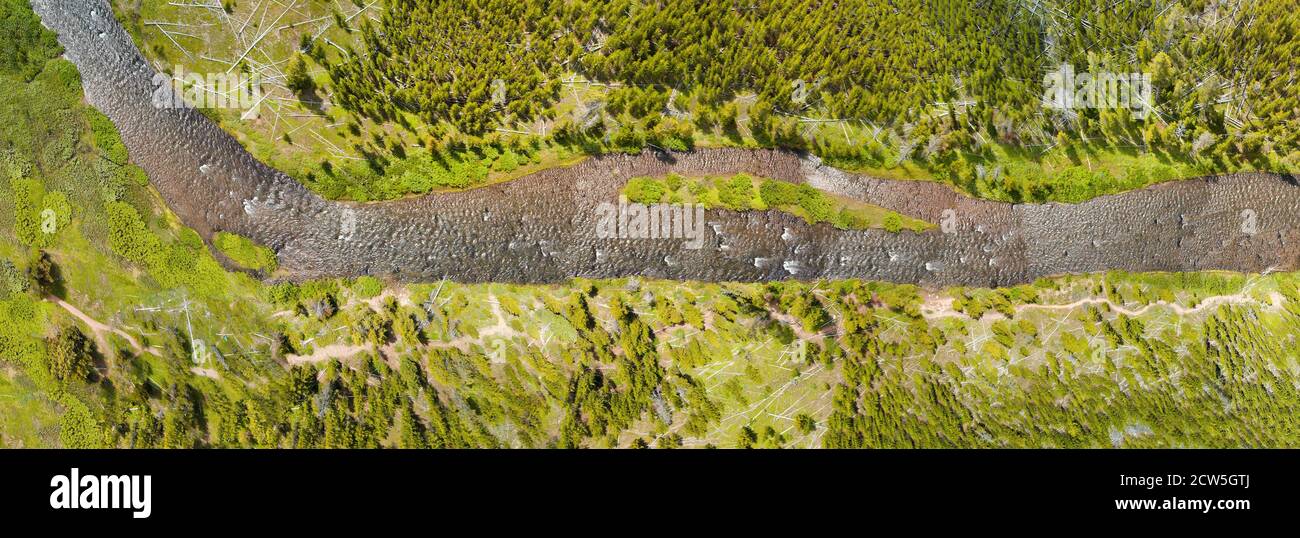 Aerial view wilderness landscape yellowstone hi-res stock photography ...