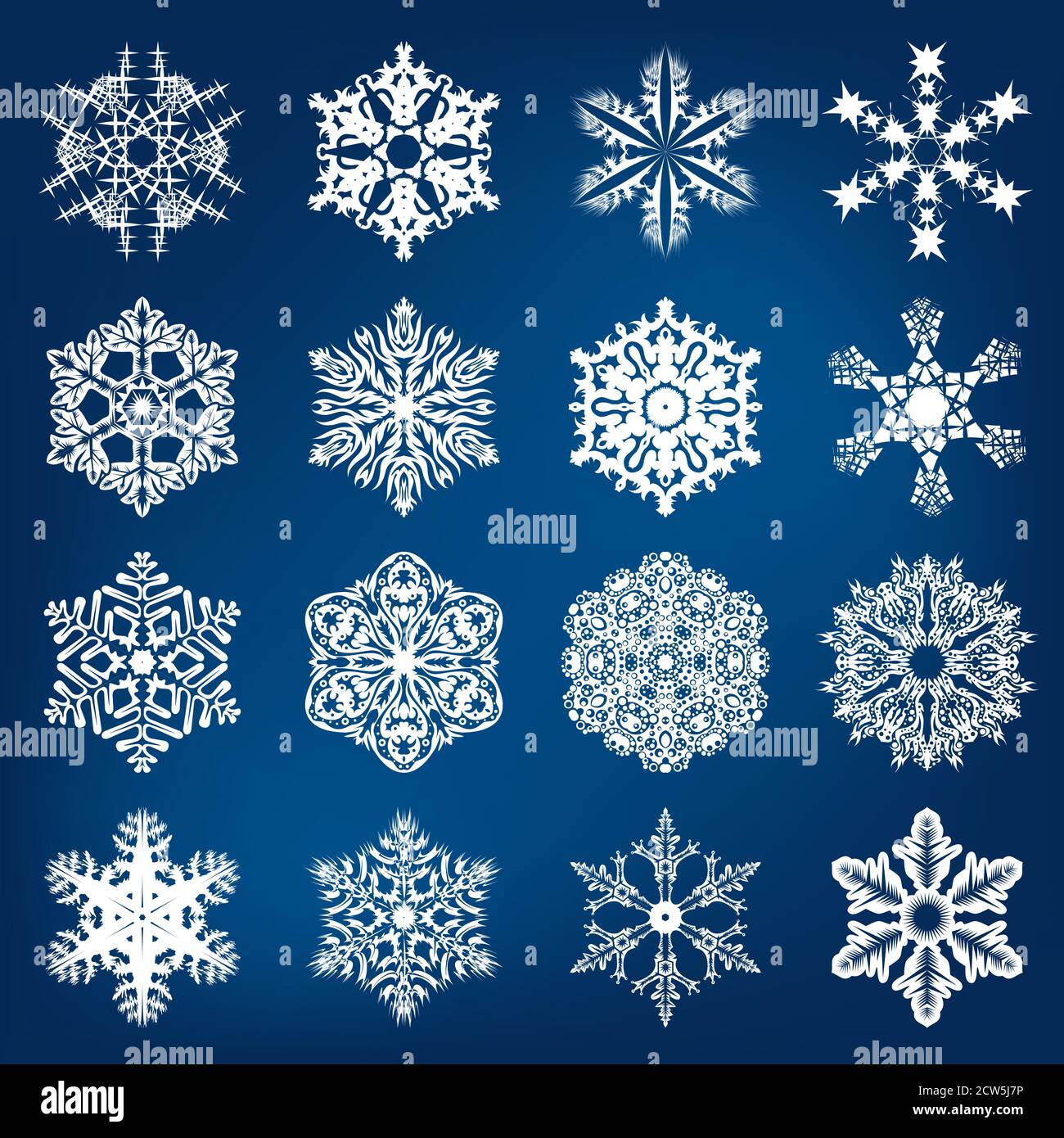 Flat design snowflakes Stock Vector Image & Art - Alamy