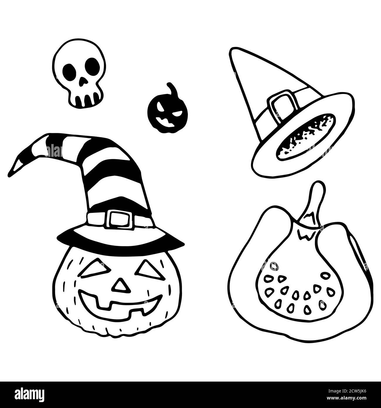 Skull halloween decor on Stock Vector Images - Alamy
