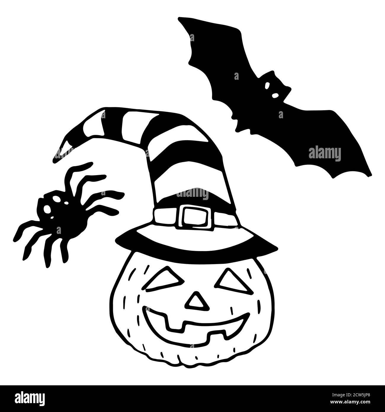 Pumpkin bat icons on Stock Vector Images - Alamy